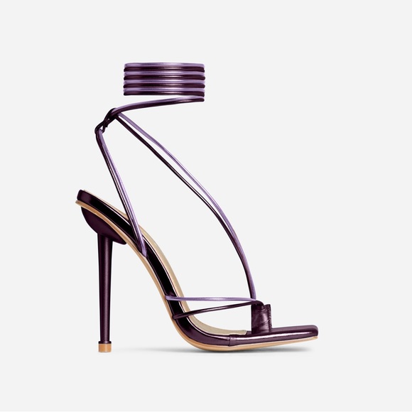 EGO | Shoes | Ego Purple Thong Strappy Heels | Poshmark